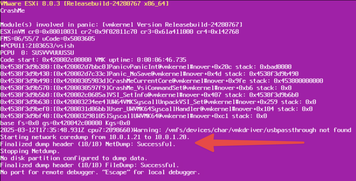 A Guide To Configuring And Testing Esxi Core Dumps Coreys Vblog